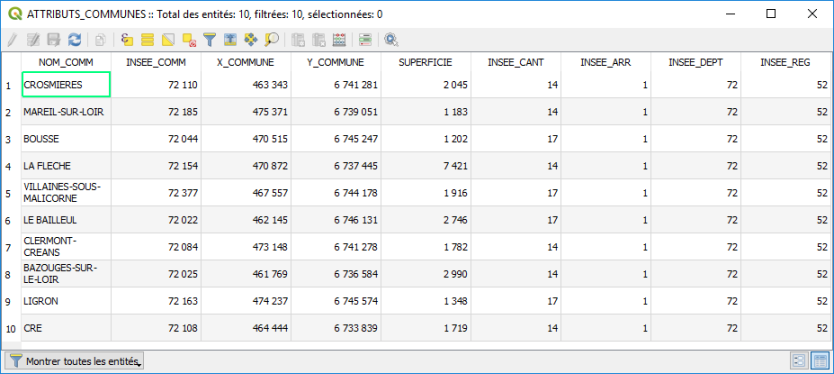 Import de données attributaires suivi d'une jointure [8- Import-Export]